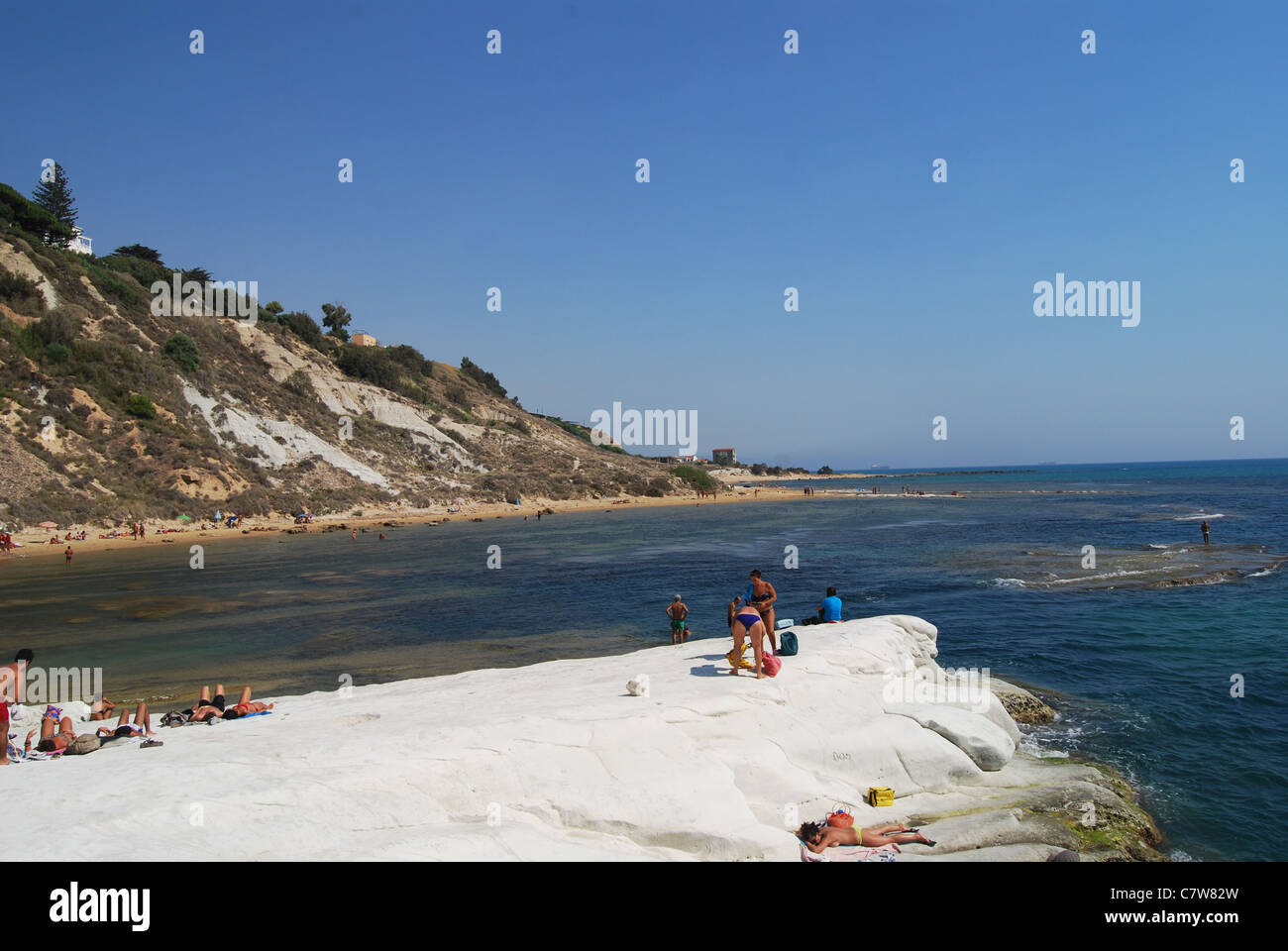 Scala dei Turchi - Turkish Steps Beach on the mediterranean coast of ...