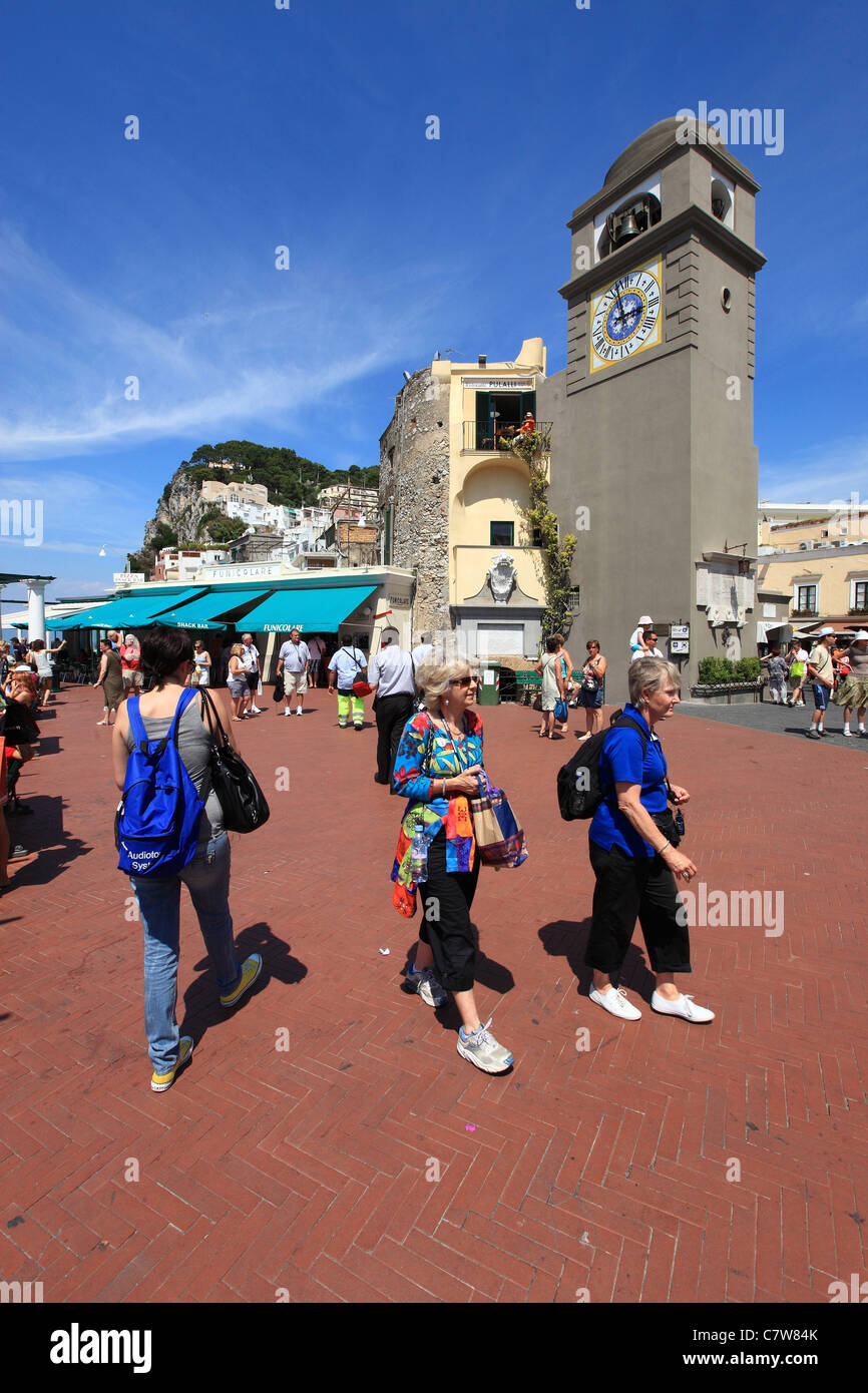 Clock tower piazza umberto capri hi-res stock photography and images ...