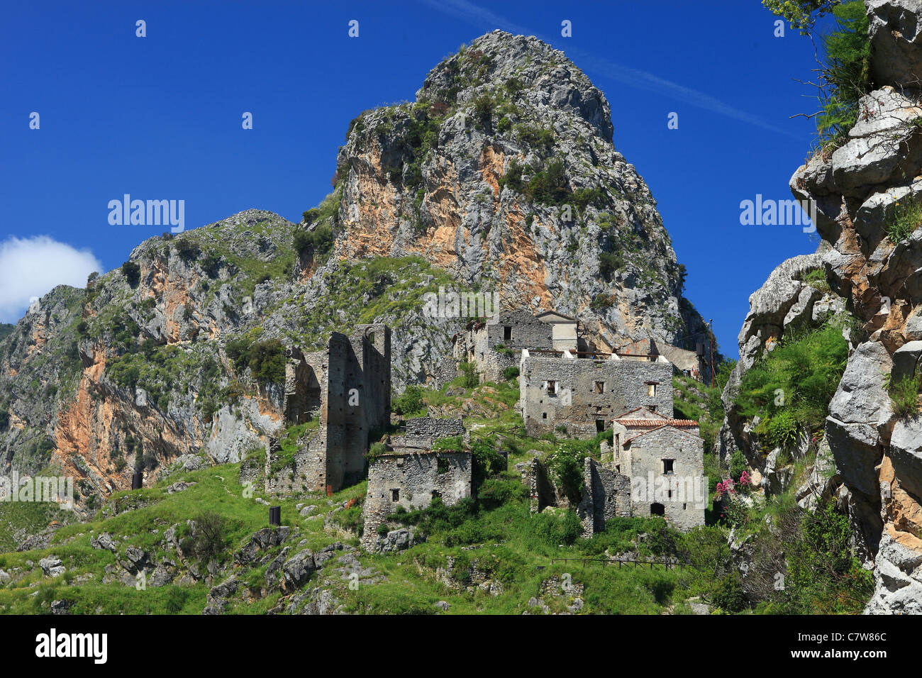 Italy, Campania, Cilento National Park, San Severino di Centola ...