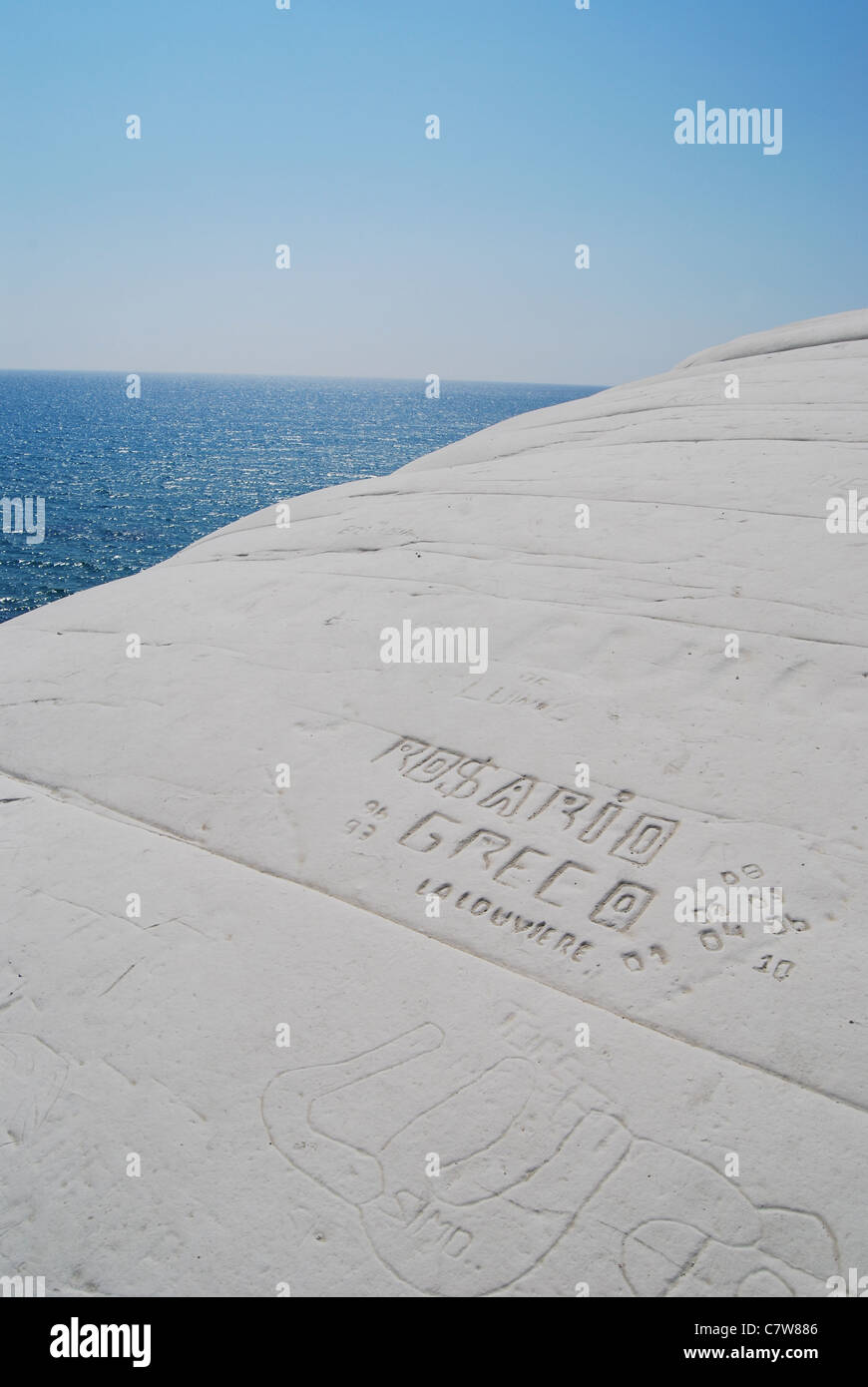 Scala dei Turchi - Turkish Steps Beach on the mediterranean coast of ...
