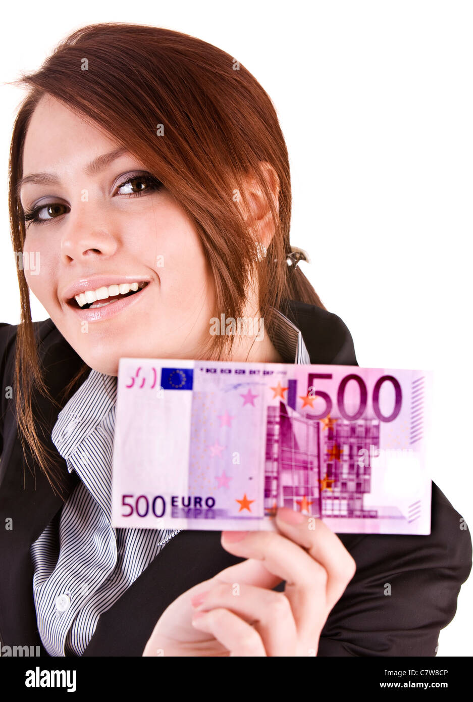 Businesswomen with group of money euro Stock Photo - Alamy