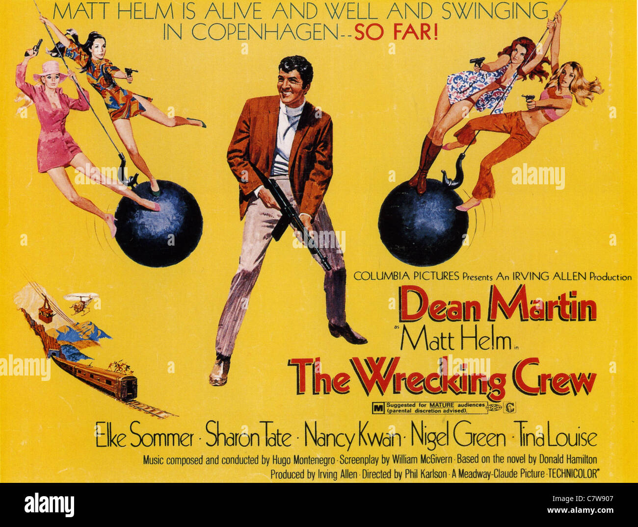THE WRECKING CREW Poster for 1968 Columbia film with Dean Martin Stock ...