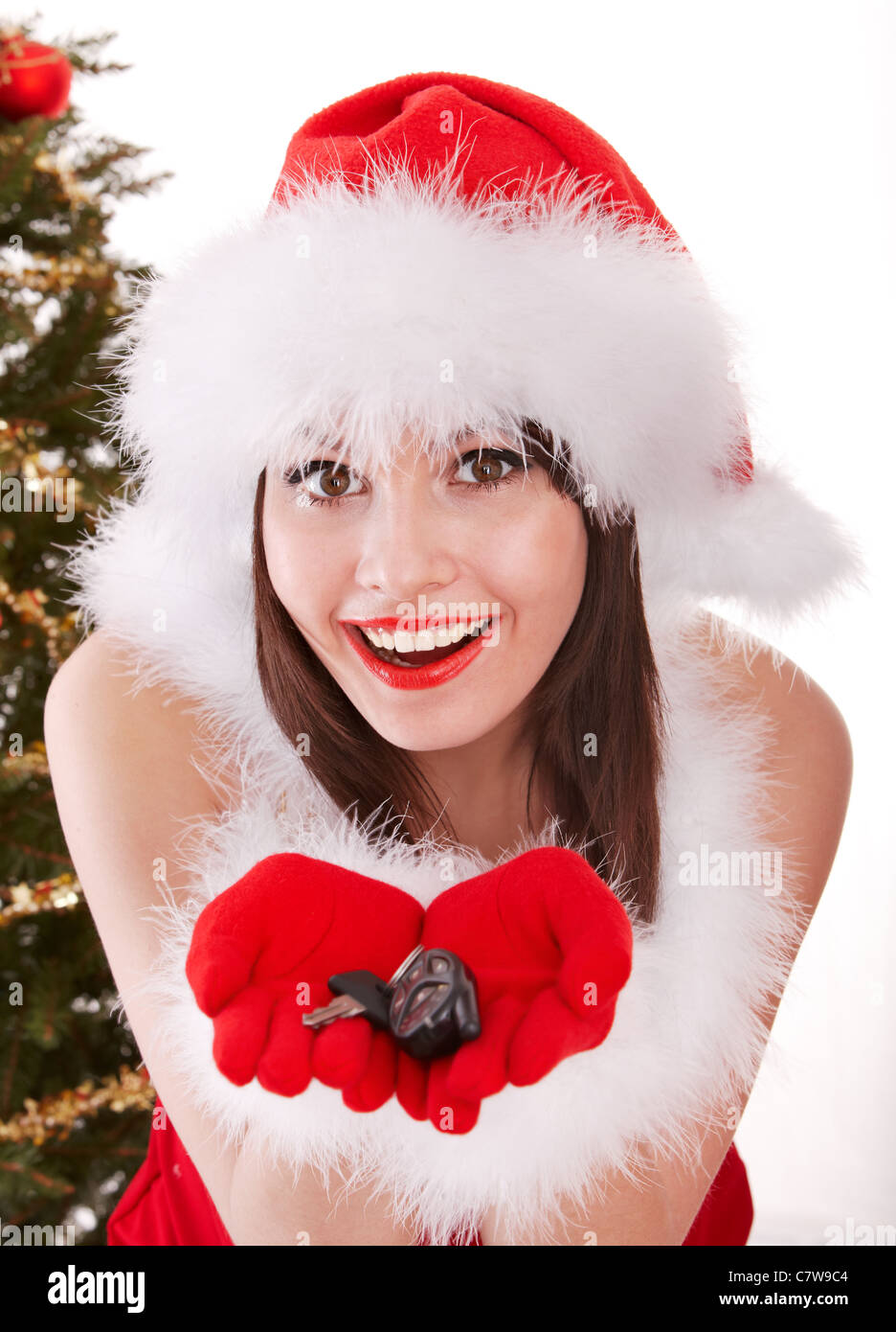 Santa claus holding key christmas hi-res stock photography and images ...