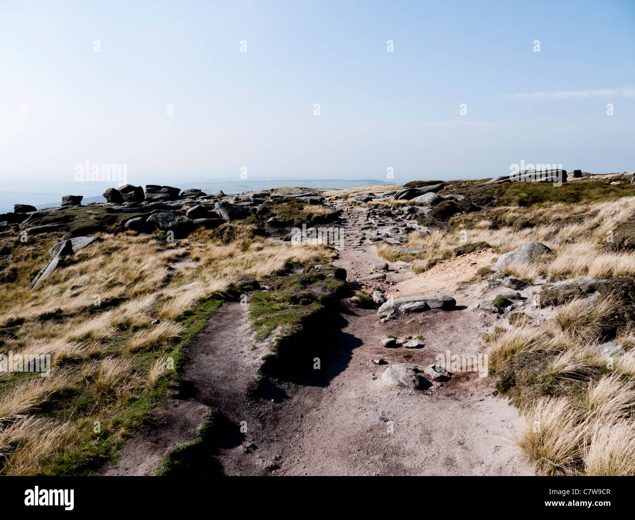 Footpath Erosion on Kinder Scout, High Peak, Derbyshire, England, UK ...