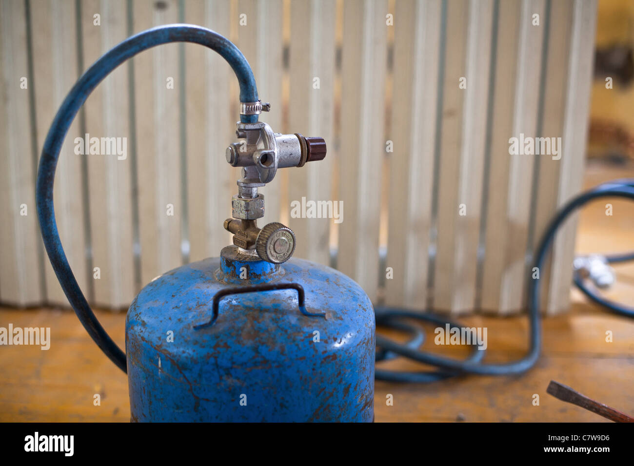 closeup image of gas cylinder Stock Photo - Alamy