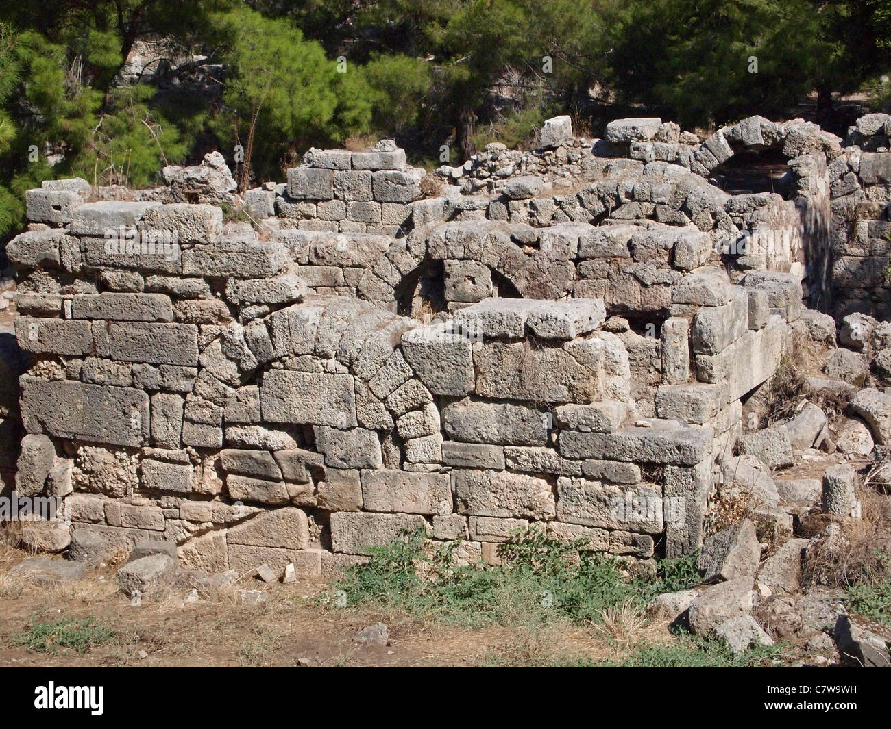 RUINS OF THE LYIAN CITY OF PHASELIS NEAR KEMER TURKEY Stock Photo - Alamy