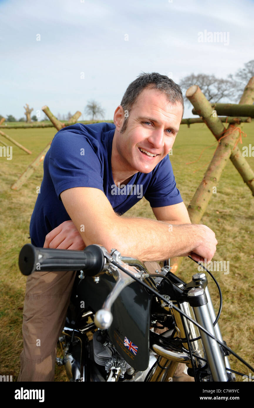 Motorbike rider without helmet hi-res stock photography and images - Alamy