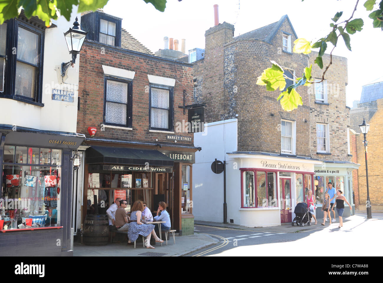 Market Place, Market Street, in the old town Margate, Kent, England, UK ...