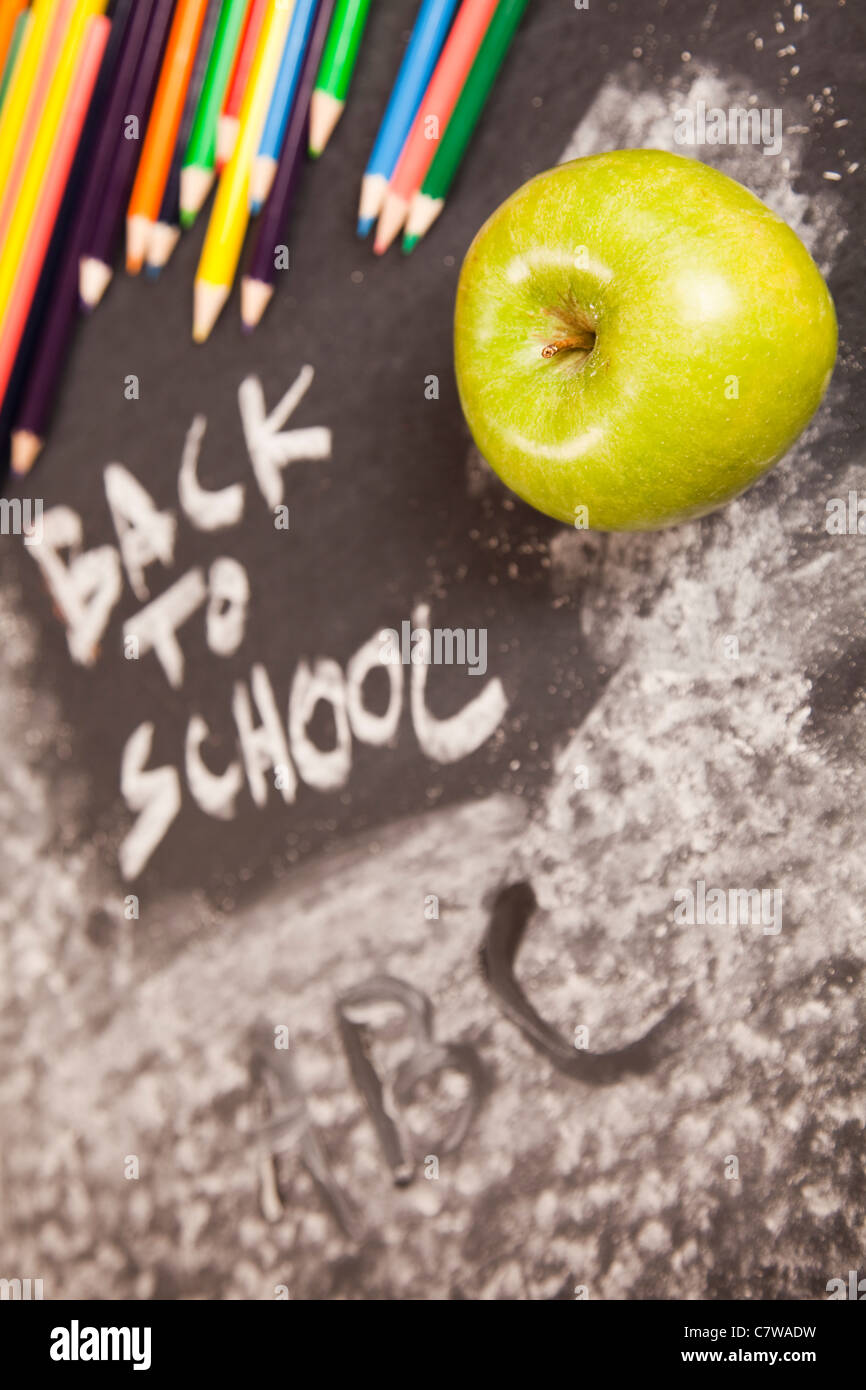 Reading lesson on blackboard chalkboard hi-res stock photography and ...