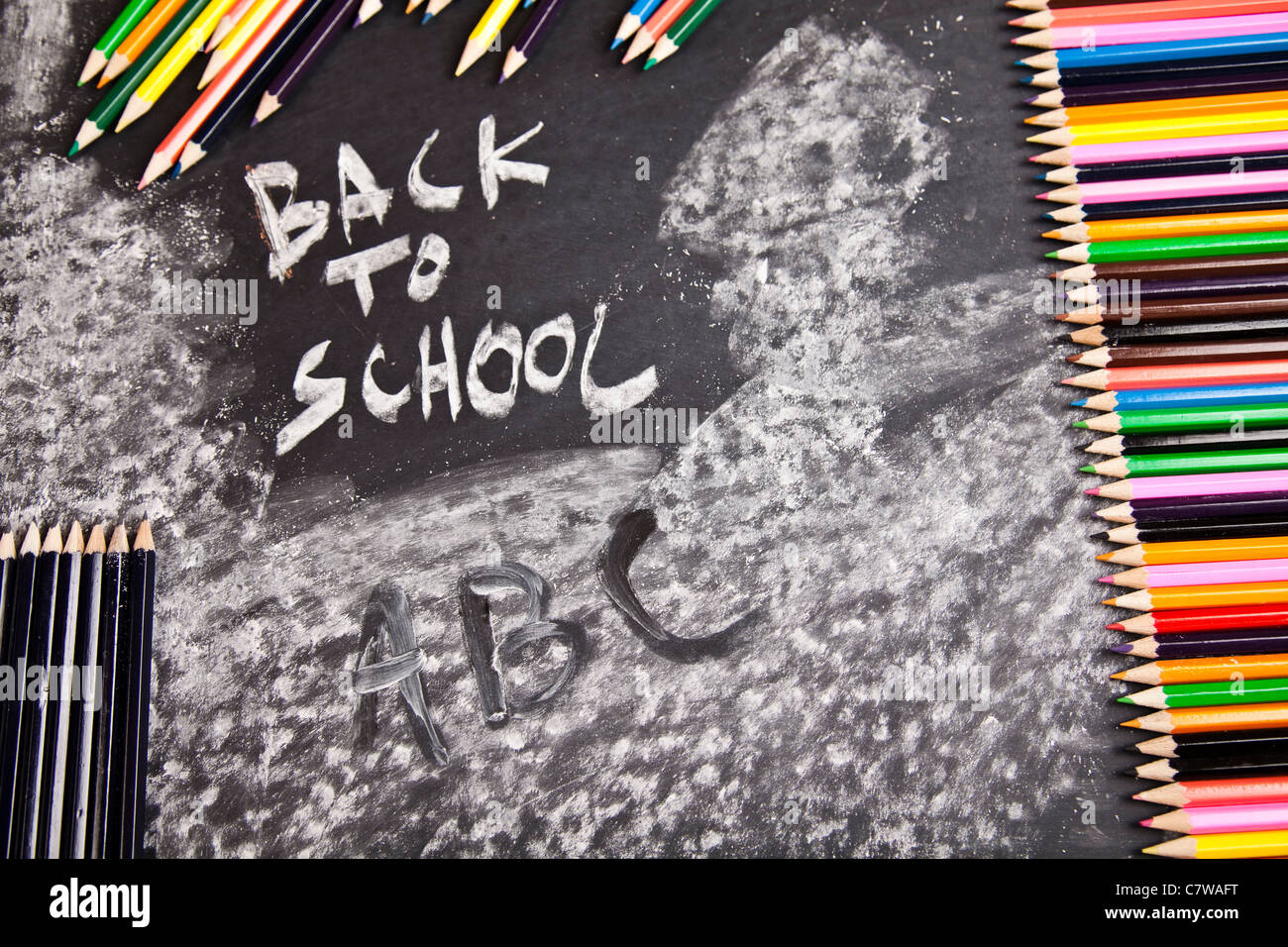 Learning at school - blackboard, chalk Stock Photo - Alamy