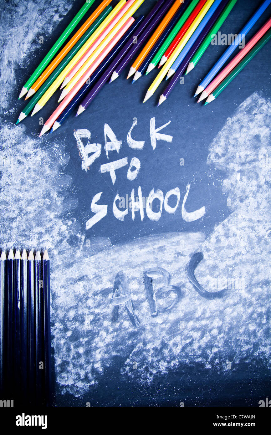 Reading lesson on blackboard chalkboard hi-res stock photography and ...