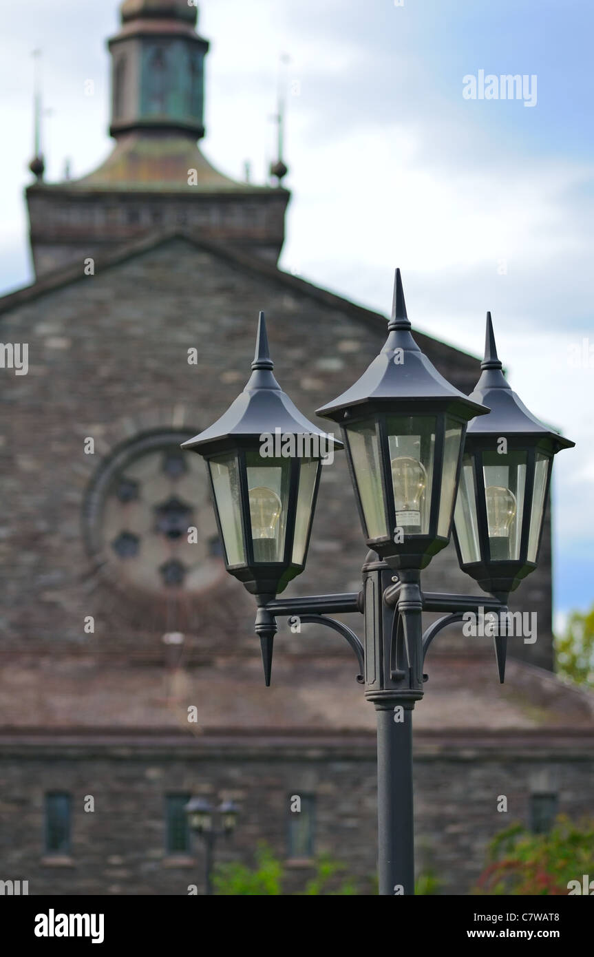 Lantern near church Stock Photo - Alamy