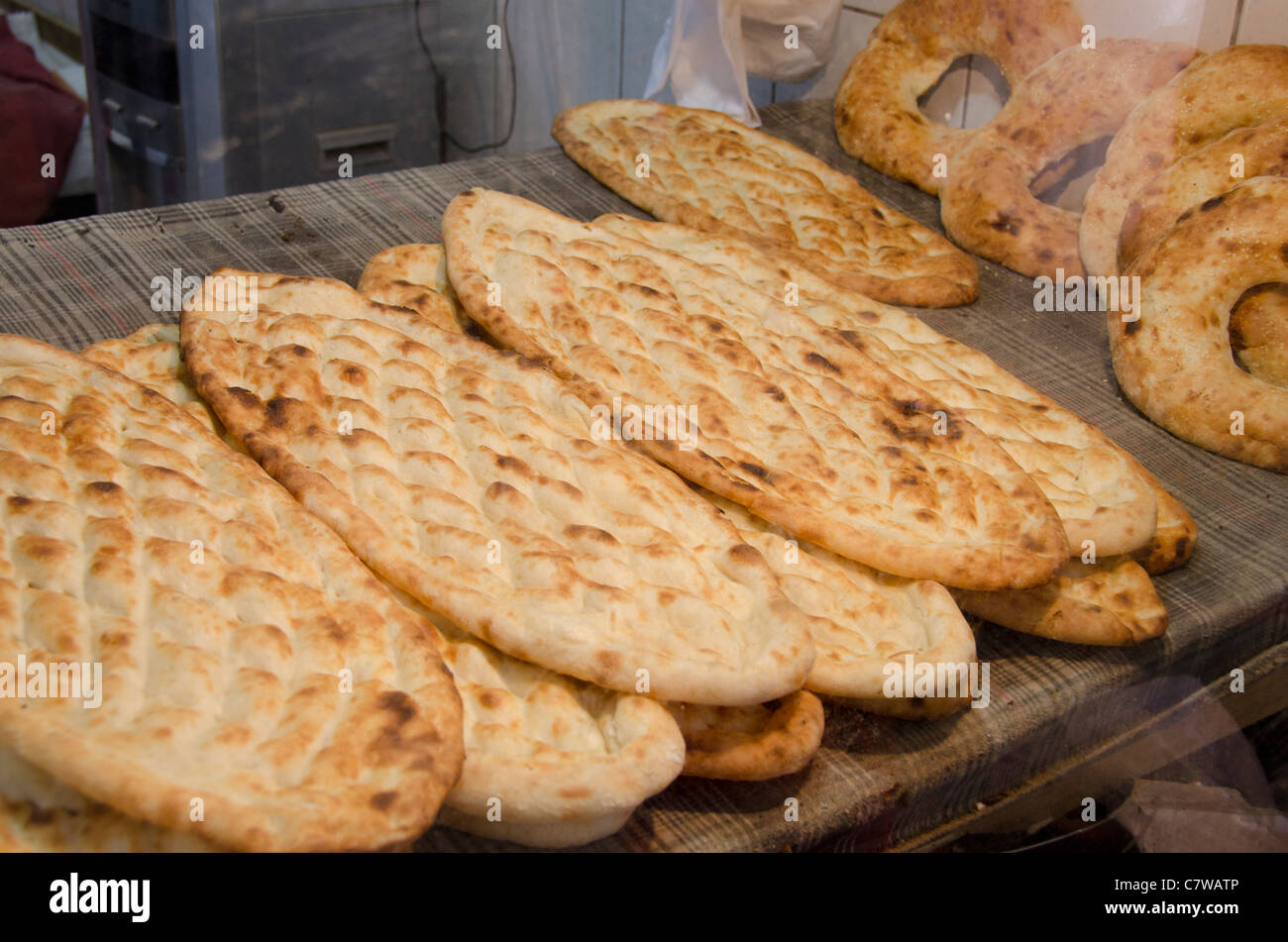 Eastern Turkey, Anatolia, Upper Mesopotamia, Mardin. Bakery, fresh ...
