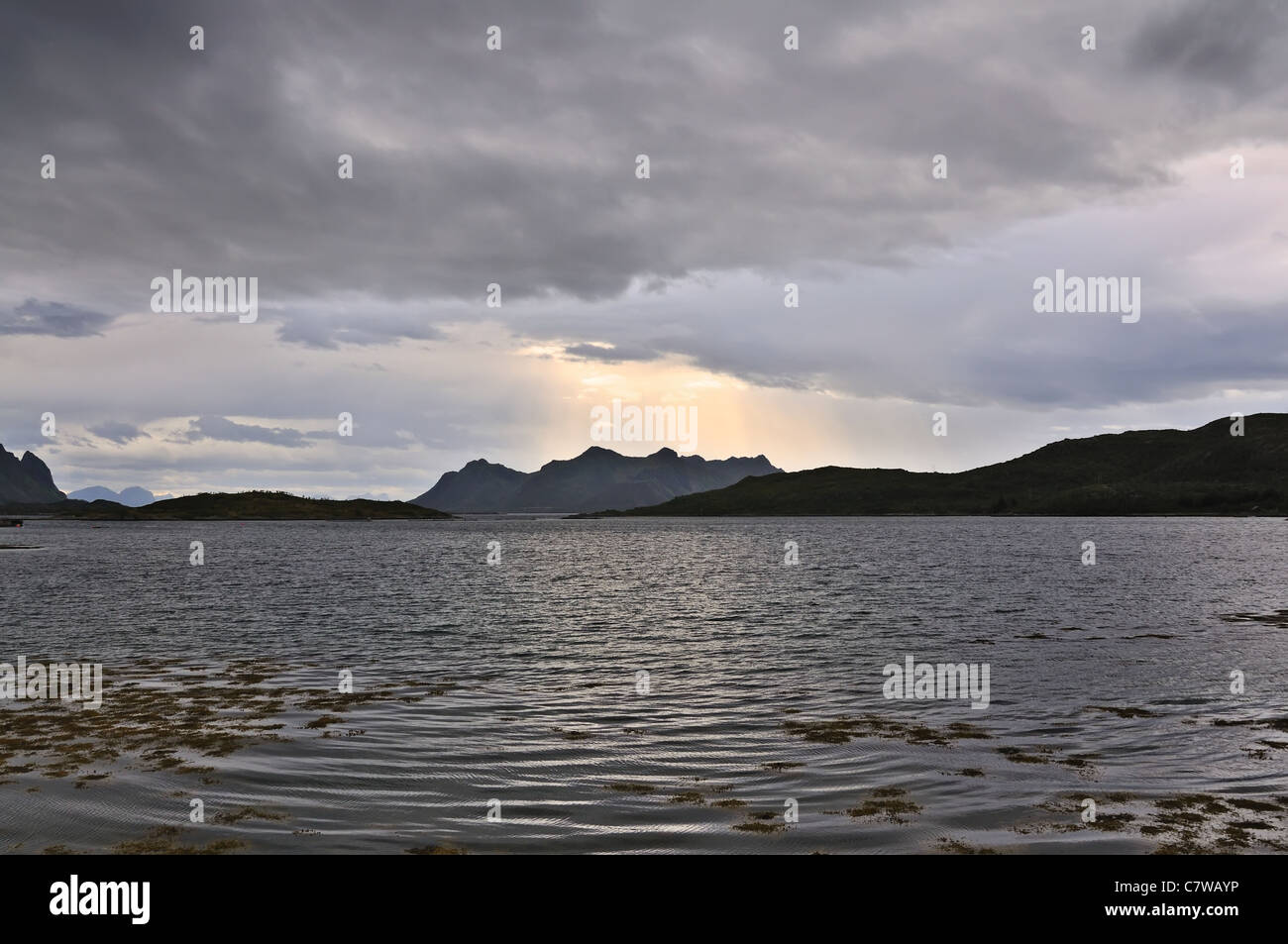 Sea landscape in bad weather and the cloudy sky Stock Photo - Alamy