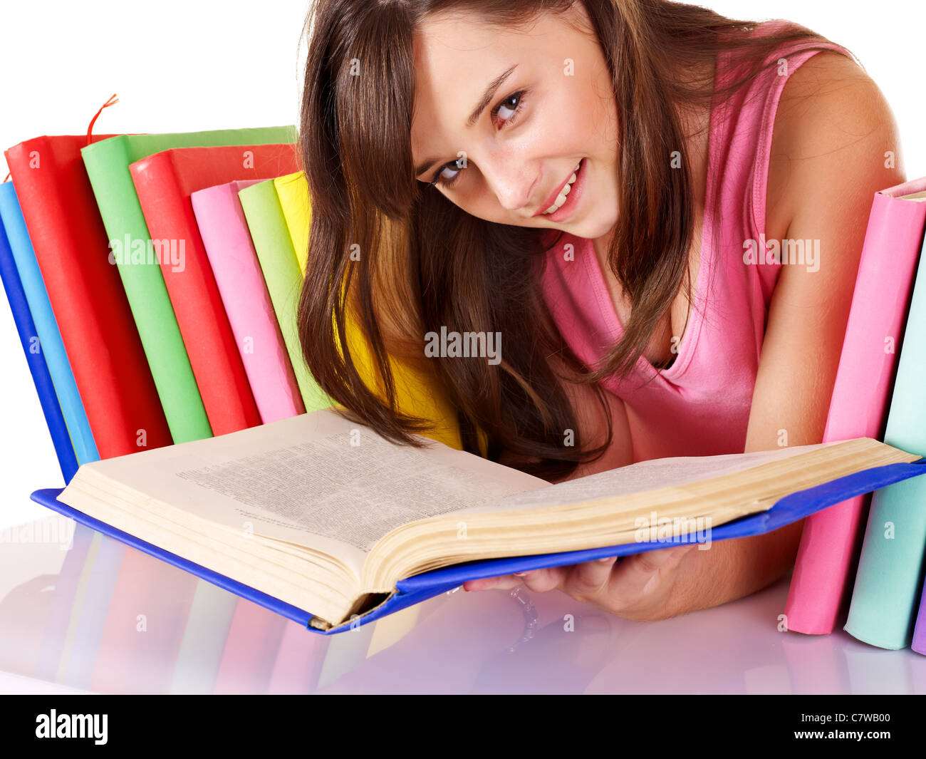 Teenager girl stack color hi-res stock photography and images - Alamy