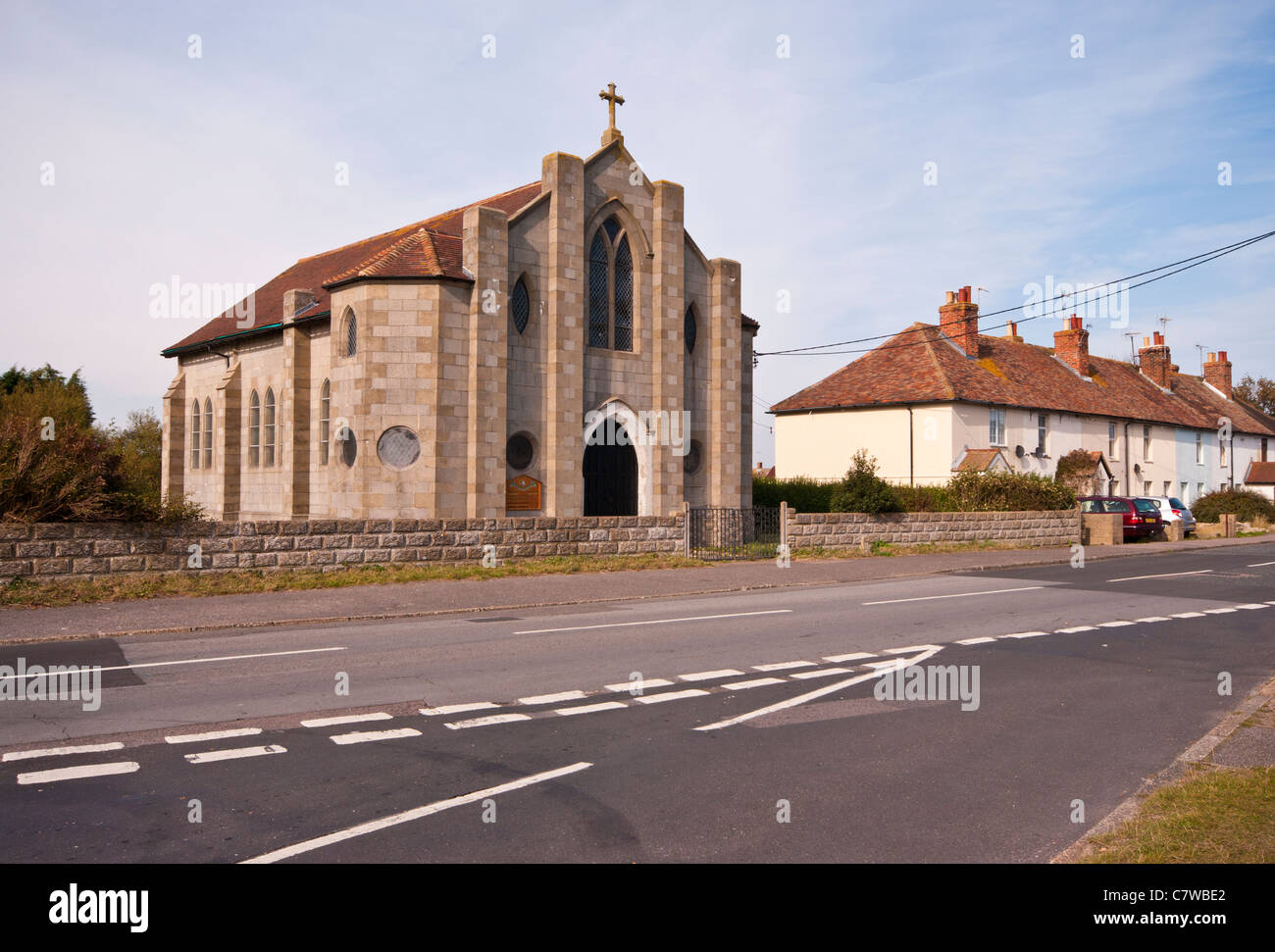 Catholic Church Of St Saint Martin De Tours Lydd Kent England Stock ...