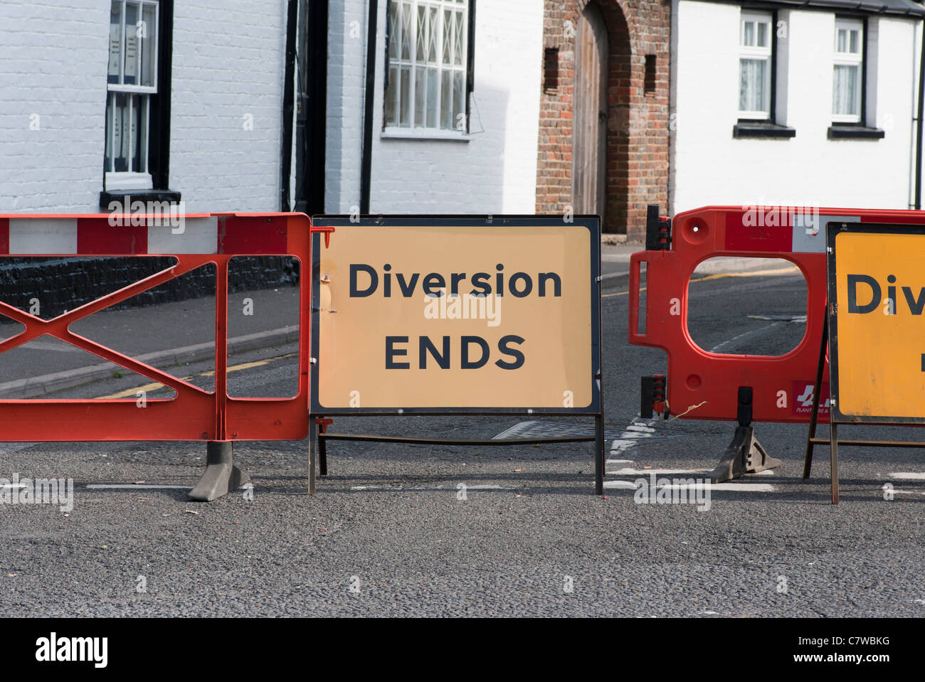 Diversion and road sign hi-res stock photography and images - Alamy