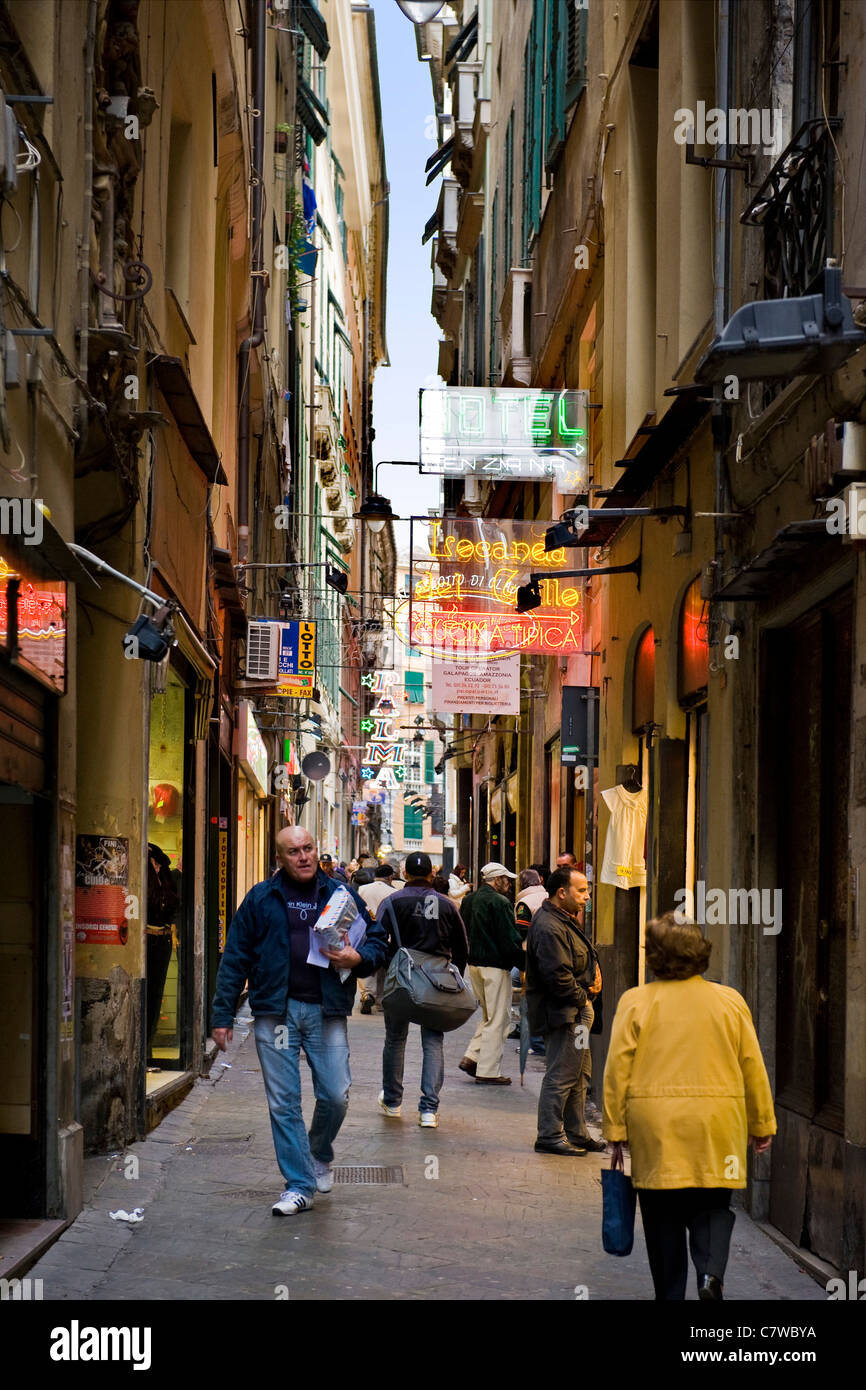 Italy, Liguria, Genoa, carruggi (typical alleys Stock Photo - Alamy