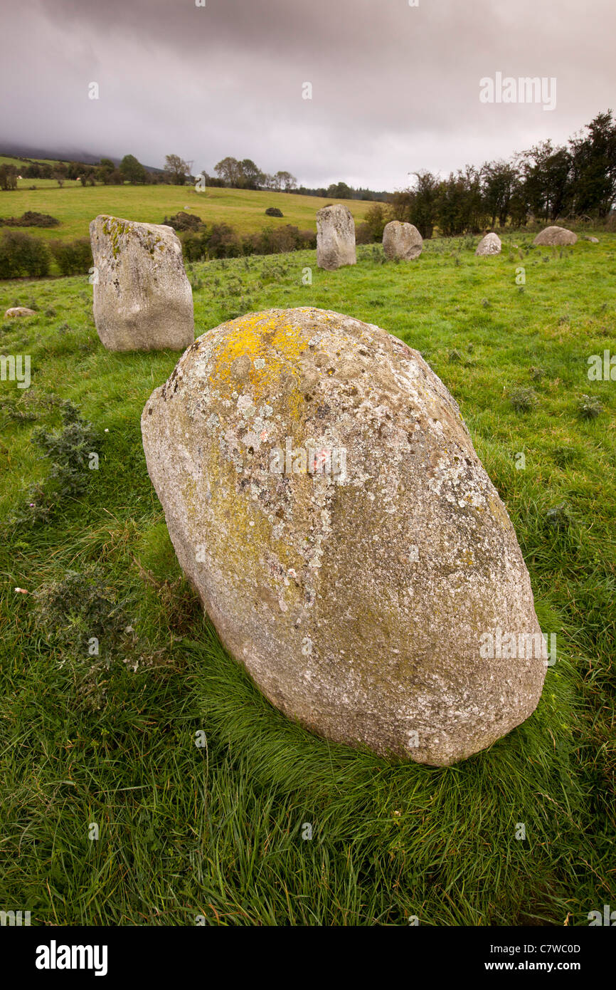 Ireland, Co Wicklow, Hollywood, Piper’s Stones, pre-historic stone ...
