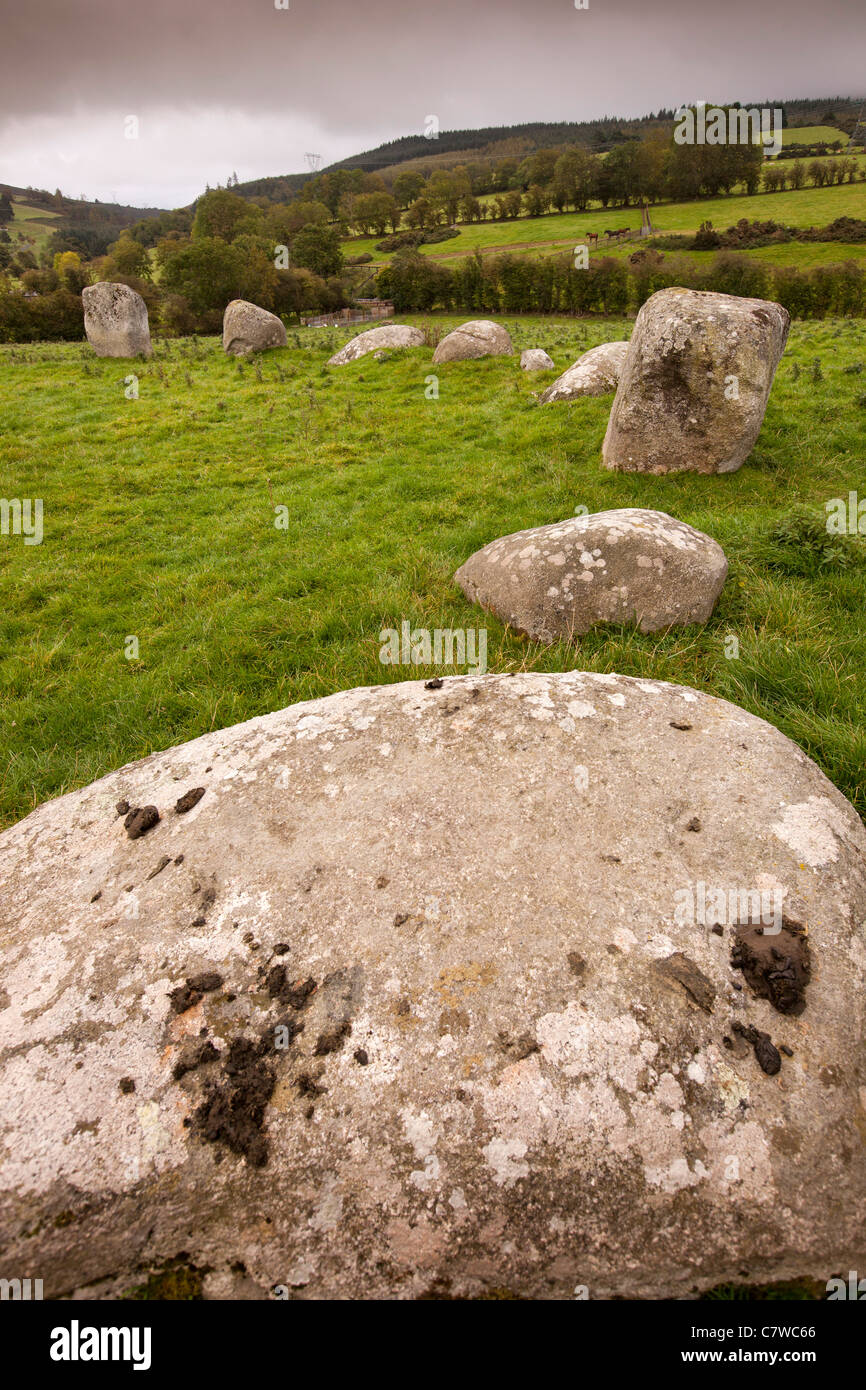 Ireland, Co Wicklow, Hollywood, Piper’s Stones, pre-historic stone ...