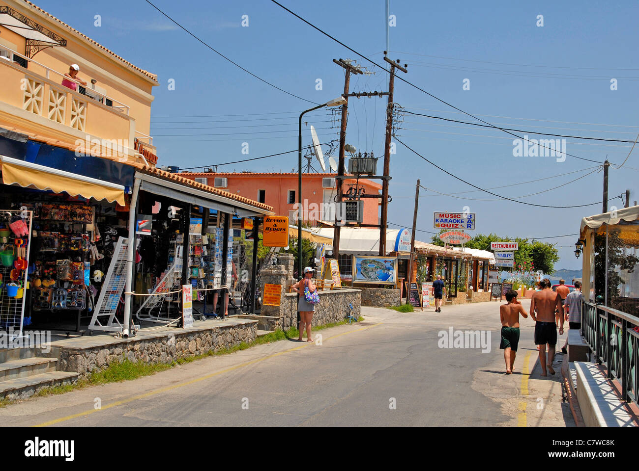 Sidari main street hi-res stock photography and images - Alamy