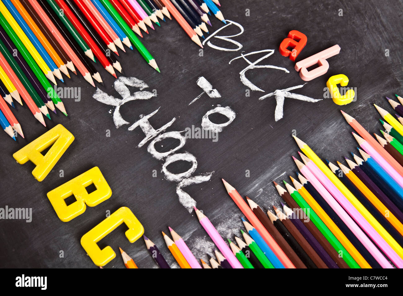 Chalkboard at school Stock Photo - Alamy