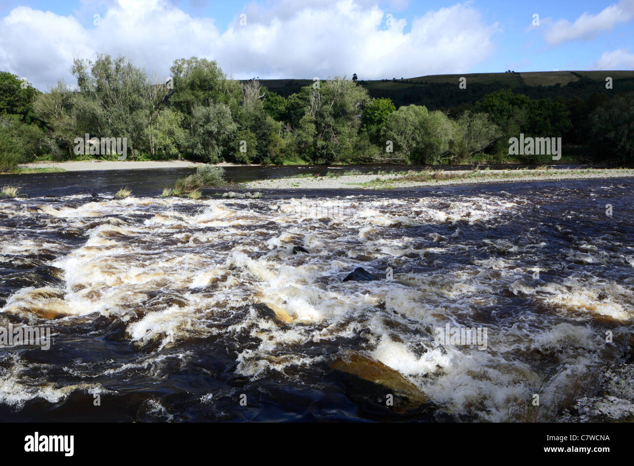 Rapids in the River Tweed at Melrose Stock Photo - Alamy