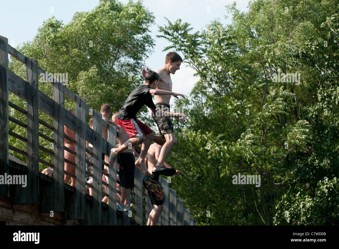 Michigan Bridge Jumpers Stock Photo - Alamy
