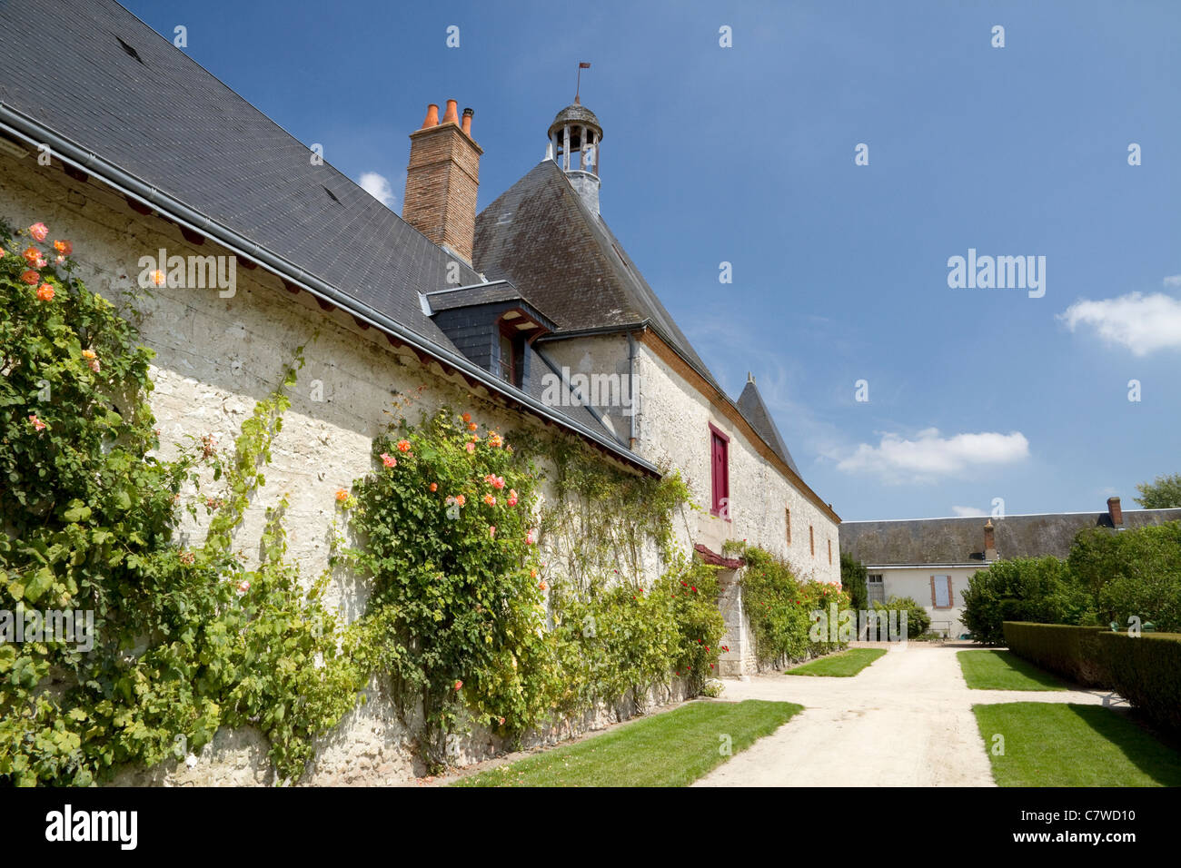 Grounds and outbuildings of Chateau de Cheverny Loire Valley France ...