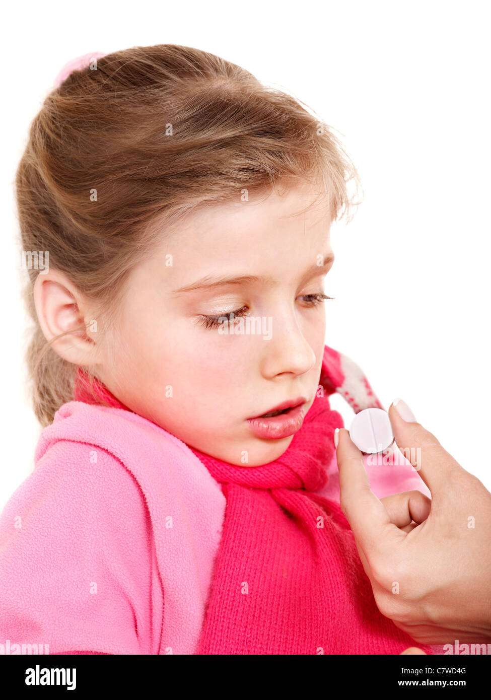 Sick child take medicine with doctor Stock Photo - Alamy