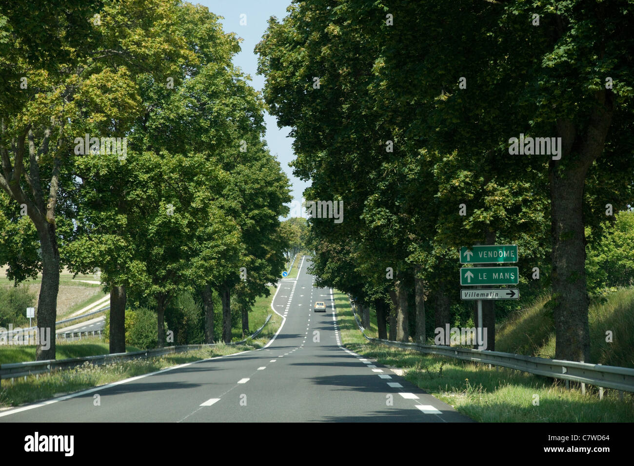 Tree trees france motorway hi-res stock photography and images - Alamy