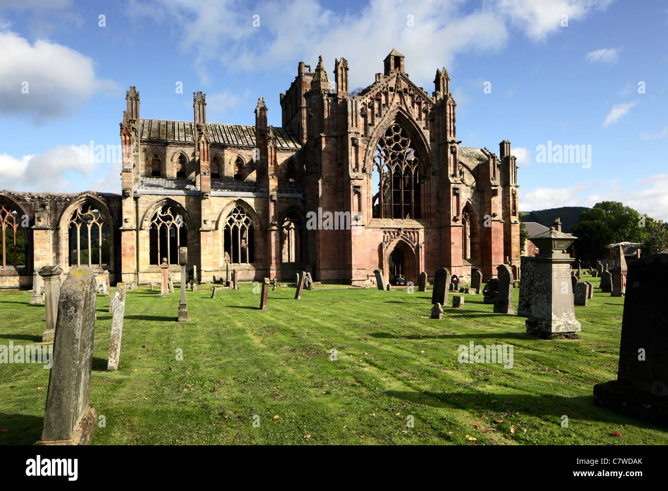 Melrose Abbey in the Scottish Borders Stock Photo - Alamy
