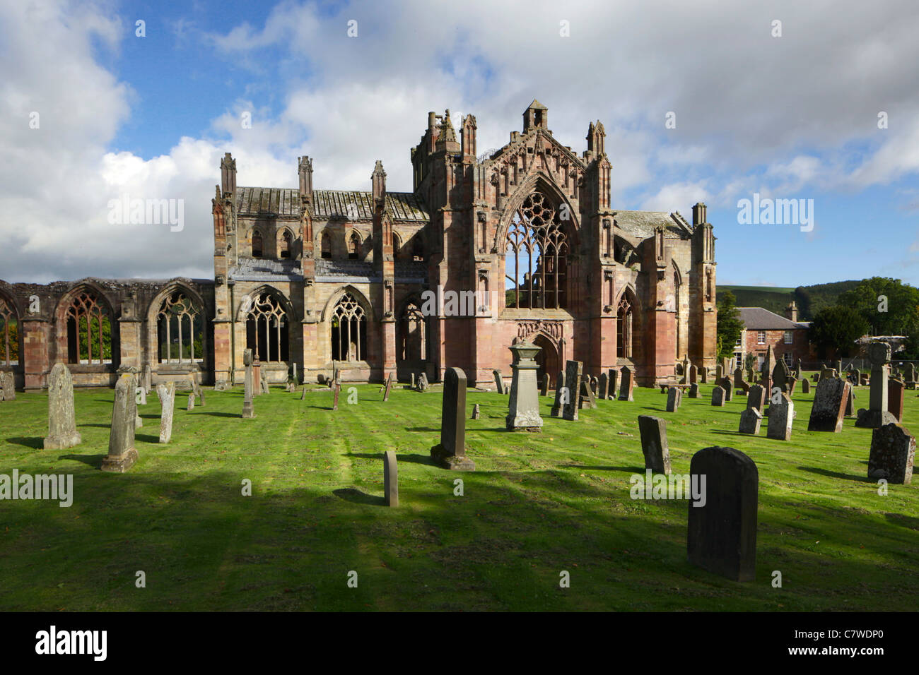 Melrose Abbey in the Scottish Borders Stock Photo - Alamy
