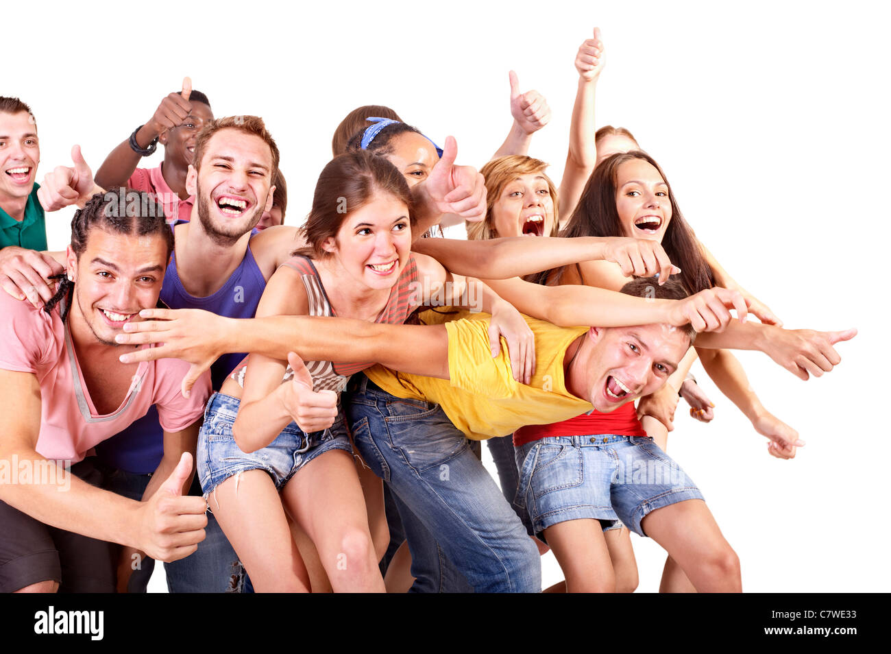 Group people. Isolated Stock Photo - Alamy