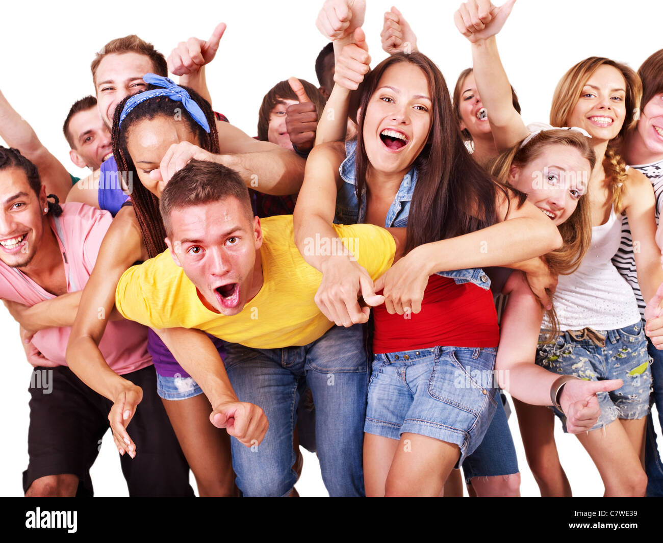 Group people. Isolated Stock Photo - Alamy