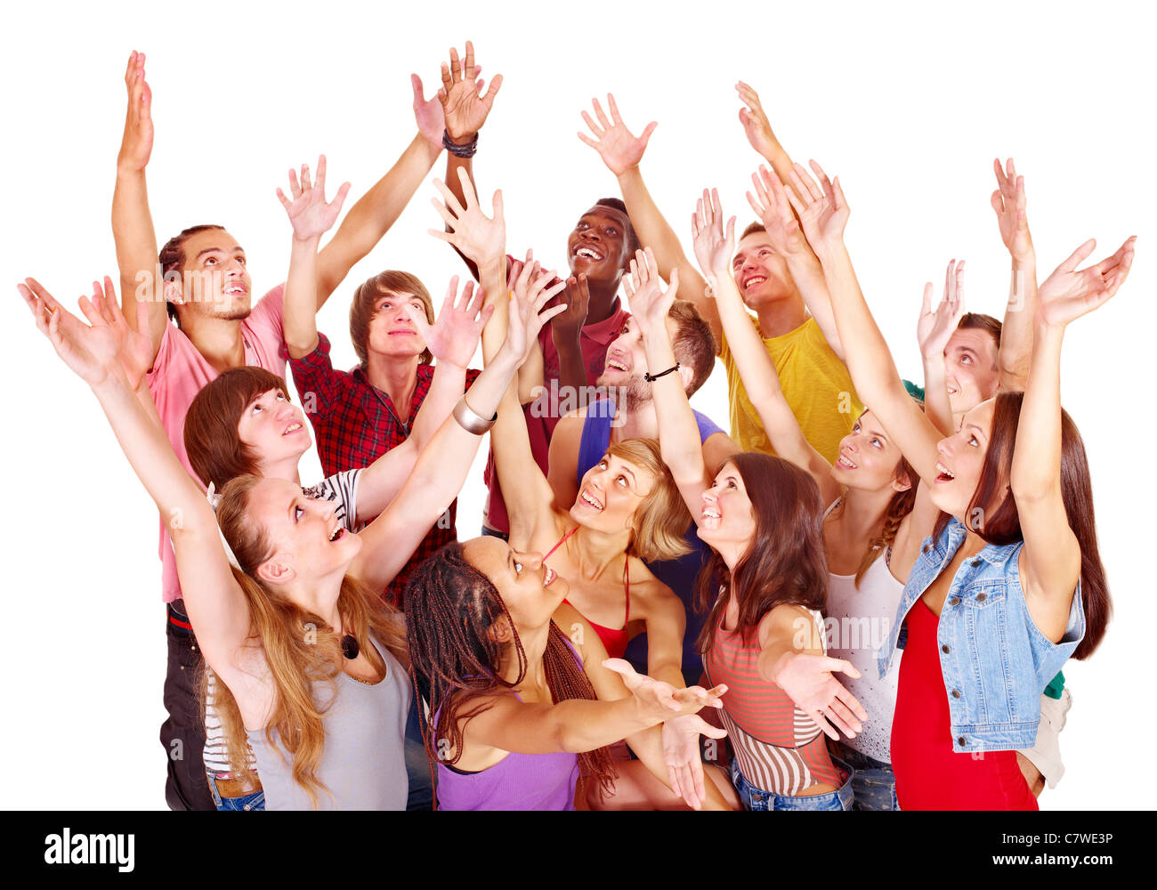 Group people. Isolated Stock Photo - Alamy