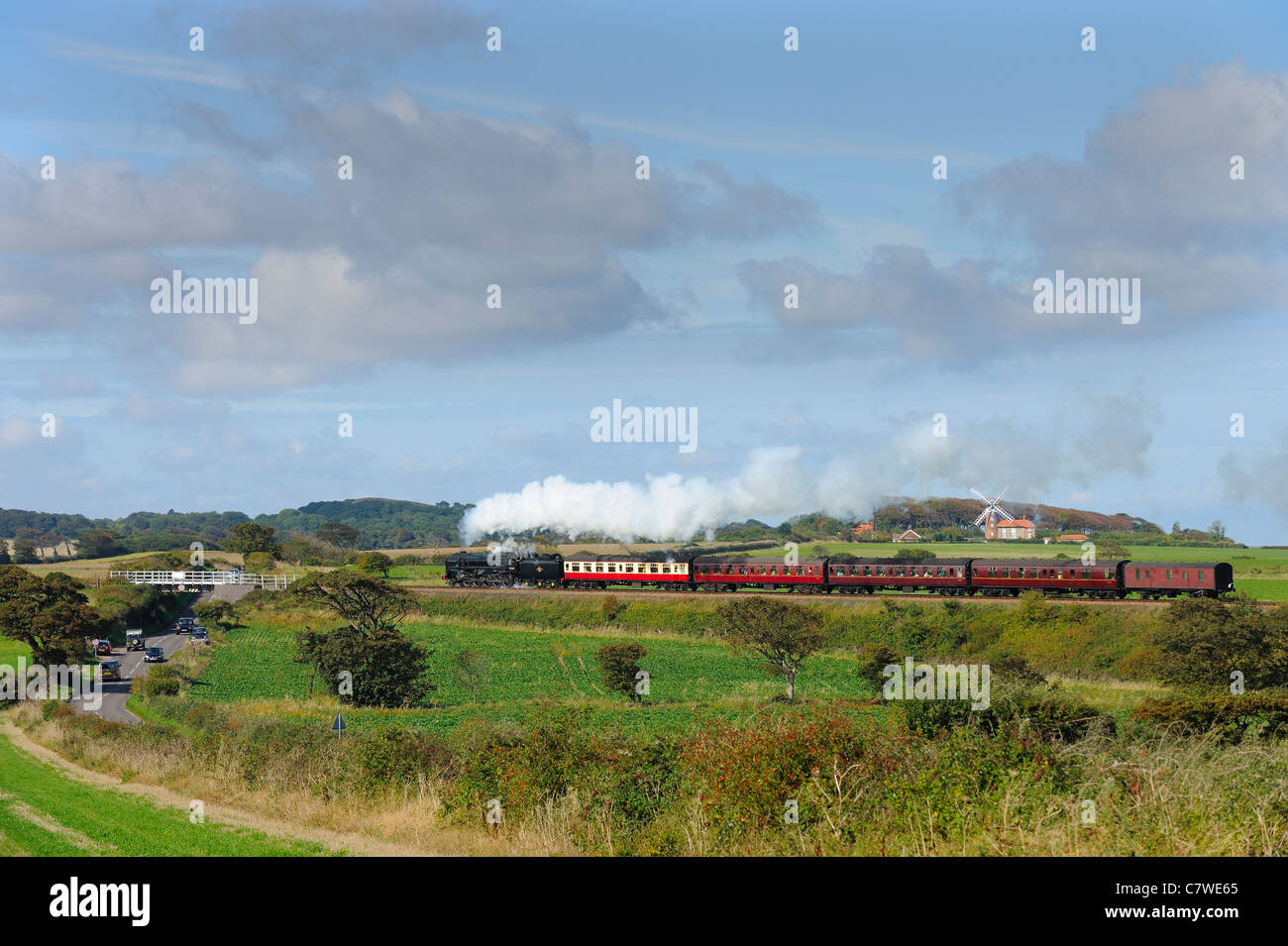 Steam railway, North Norfolk Railway, Poppy line, UK, September Stock ...