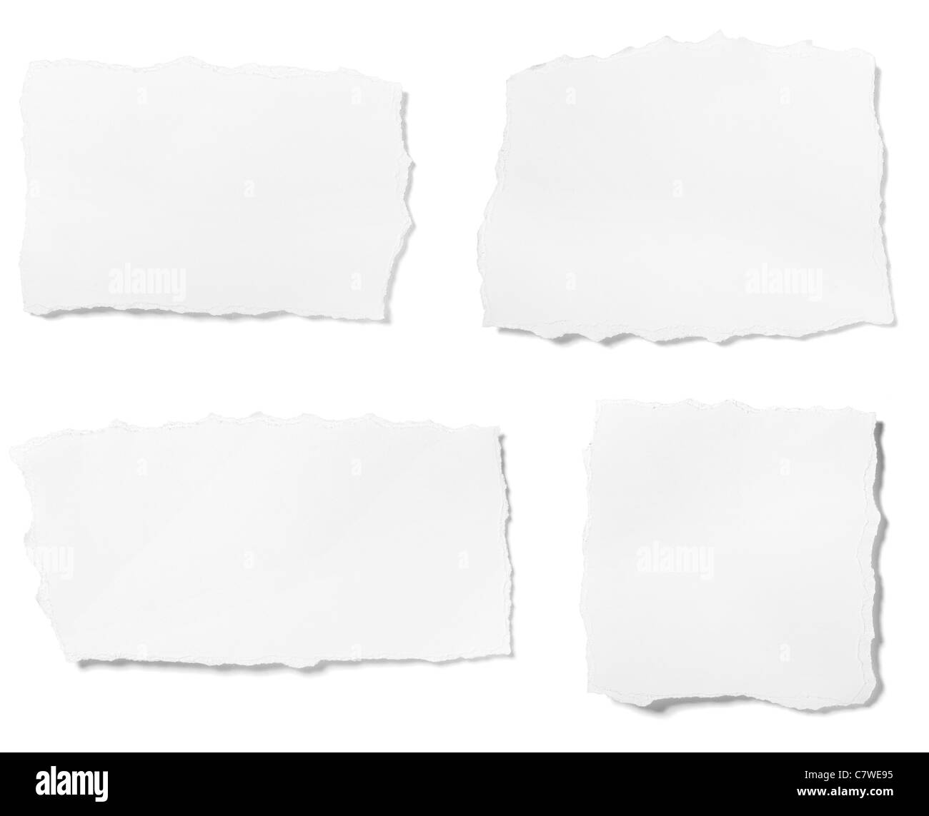 pieces of ripped note paper Stock Photo - Alamy