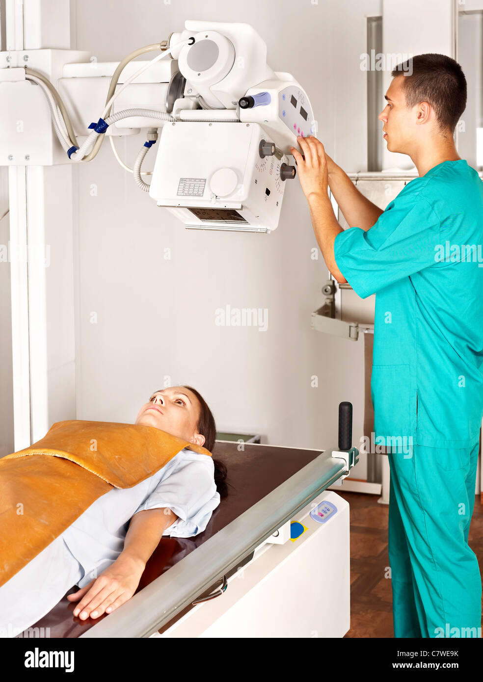 Patient with doctor radiologist. Medicine Stock Photo - Alamy