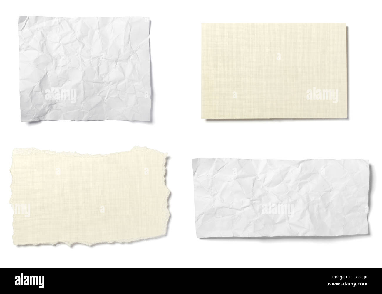 collection of various ripped pieces of paper Stock Photo - Alamy