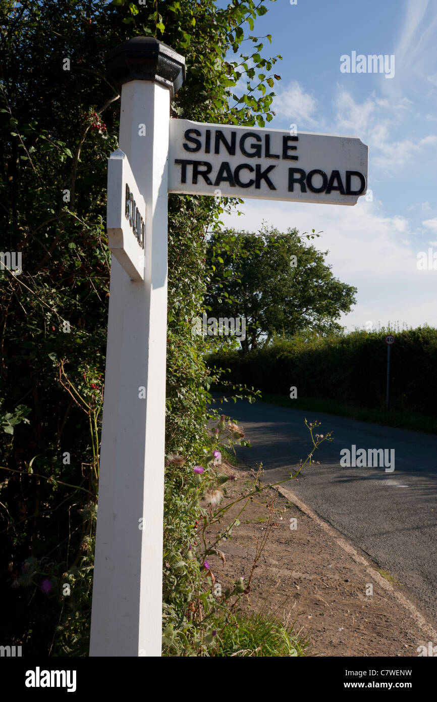 Sign Of Single Track Road High Resolution Stock Photography and Images ...