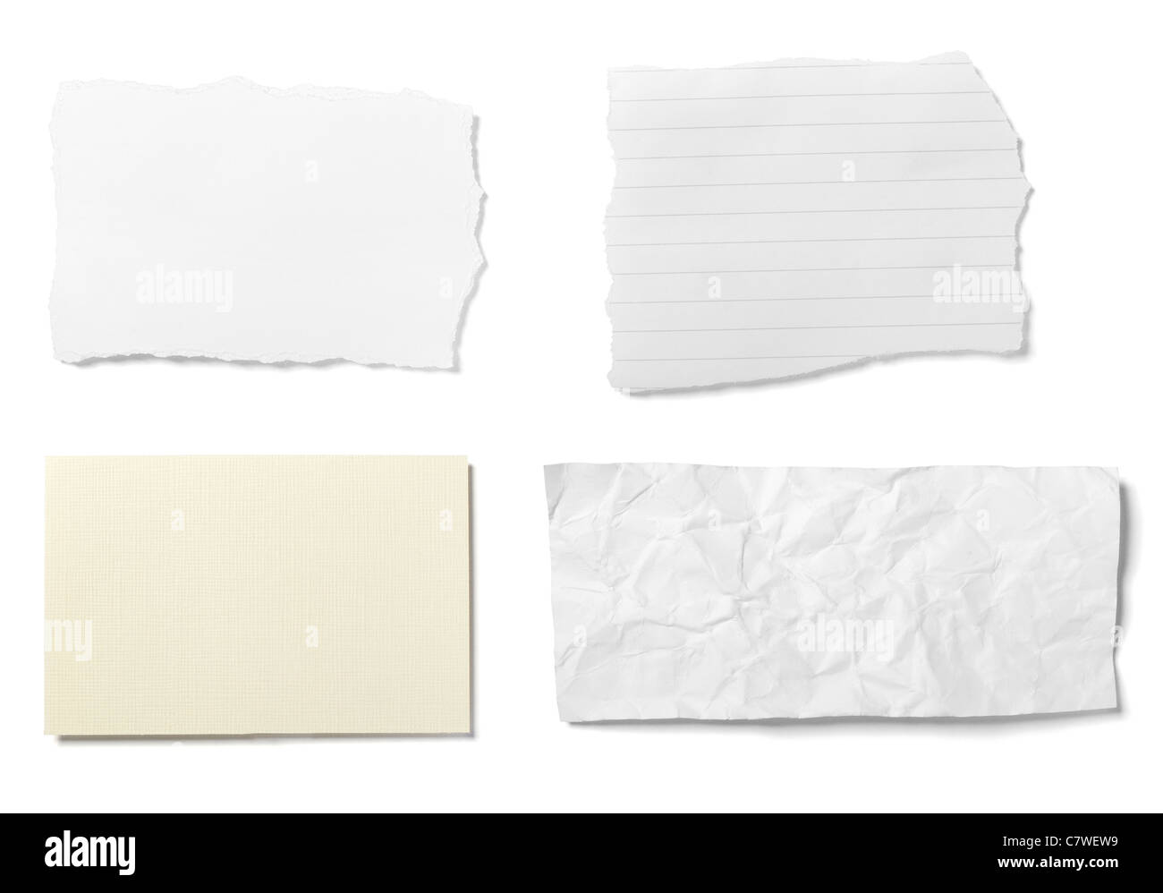 collection of various ripped pieces of paper Stock Photo - Alamy