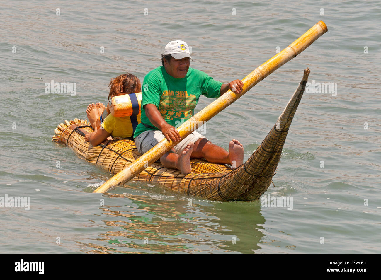 Huanchaco famous caballitos de totora, Peru, South america (traditional ...