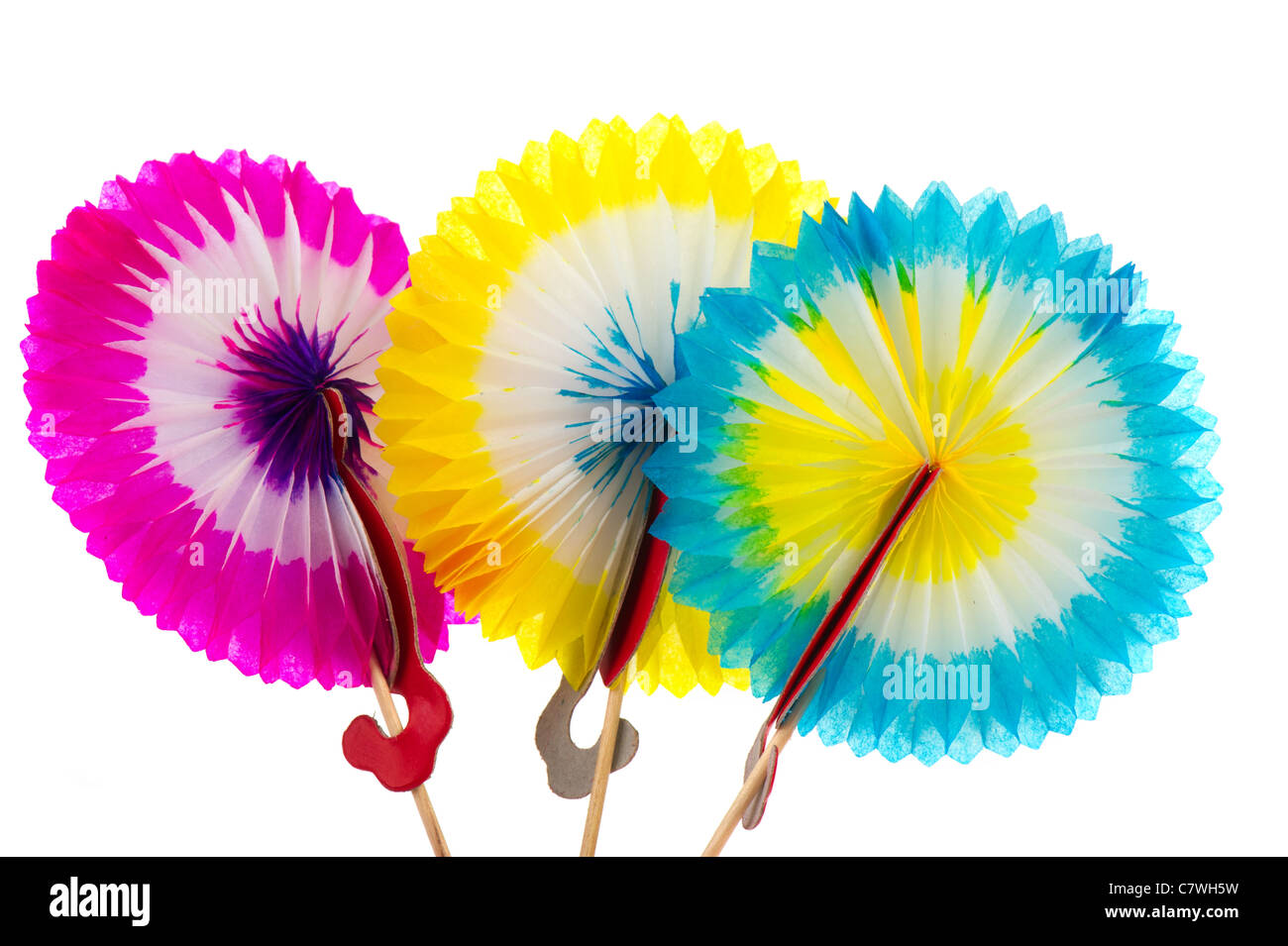 Colorful paper ice decoration isolated over white background Stock ...