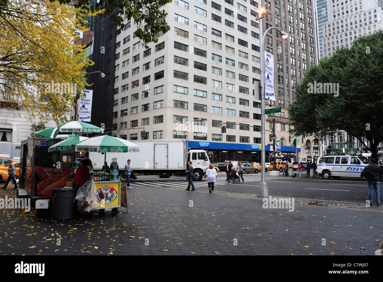 1 nypd police van parked 60th street right background hi-res stock ...