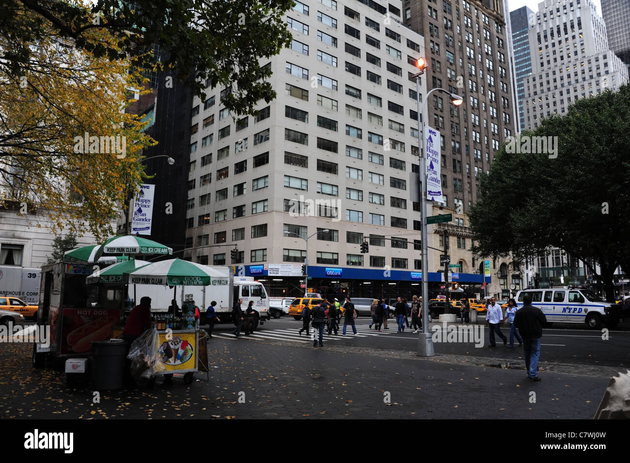 1 nypd police van parked 60th street right background hi-res stock ...