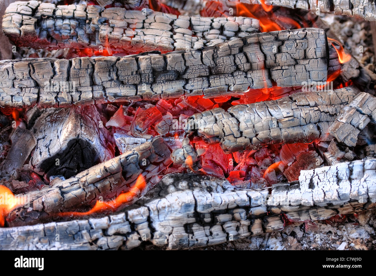 Closeup of a warm fire burning in a fireplace Stock Photo - Alamy