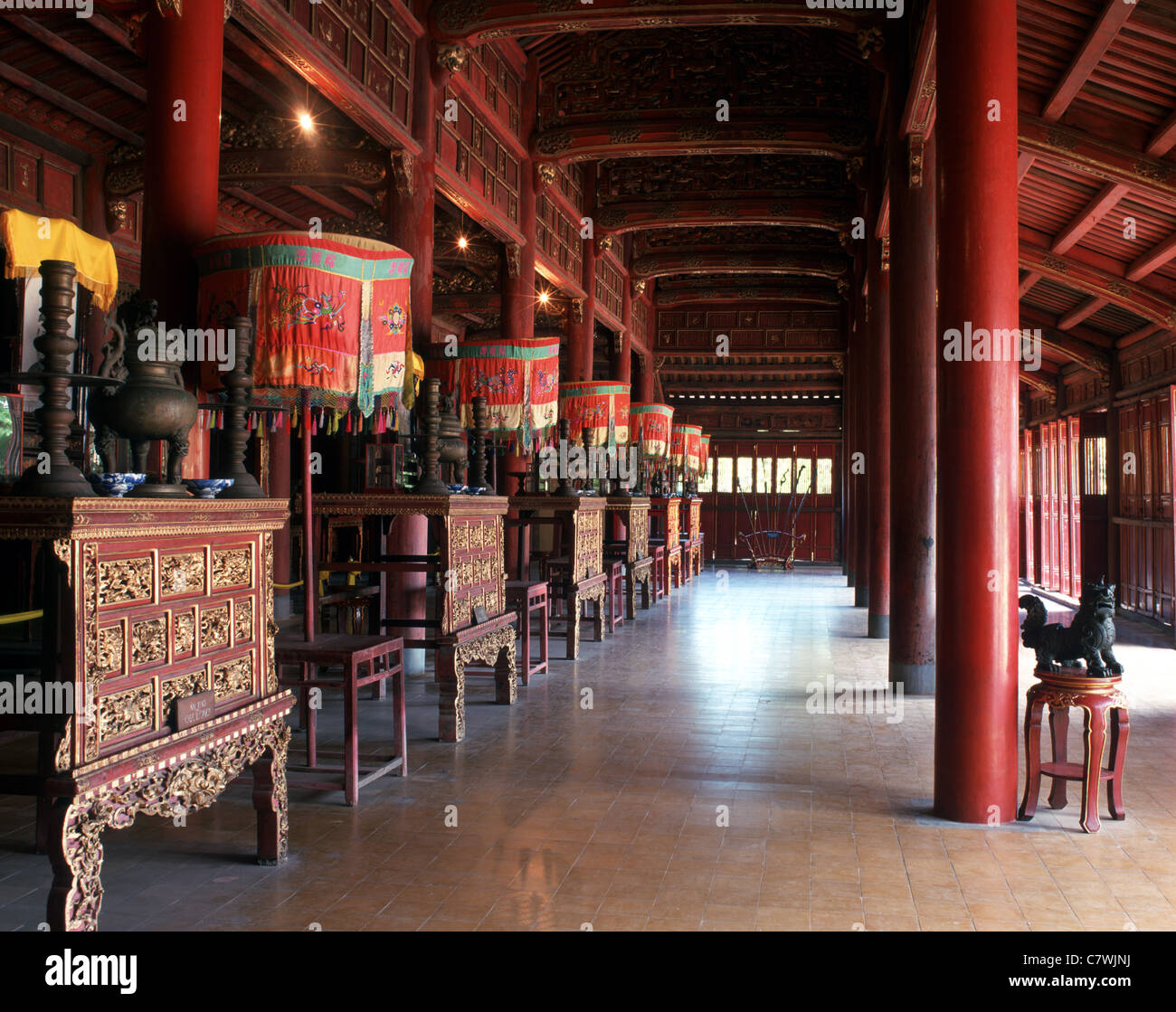 The Mieu Temple (1821) dedicated to the Emperors of the Nguyen Dinasty ...
