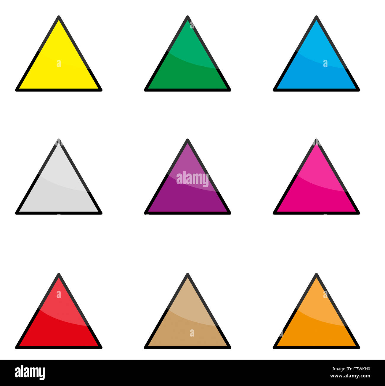 Triangular signage Cut Out Stock Images & Pictures - Alamy