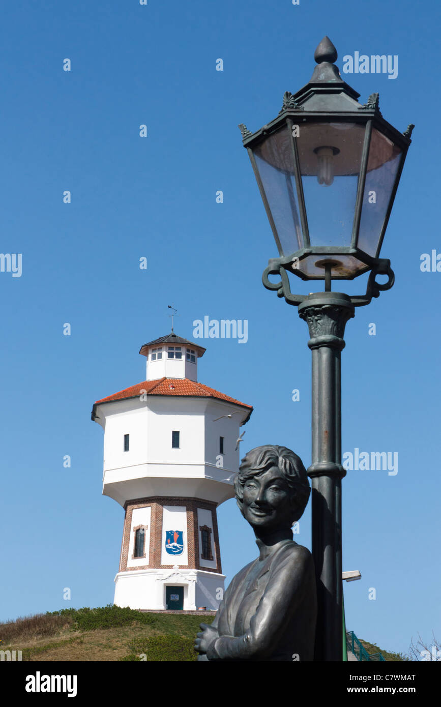 Lale Andersen memorial and the Langeoog's water tower on the German ...